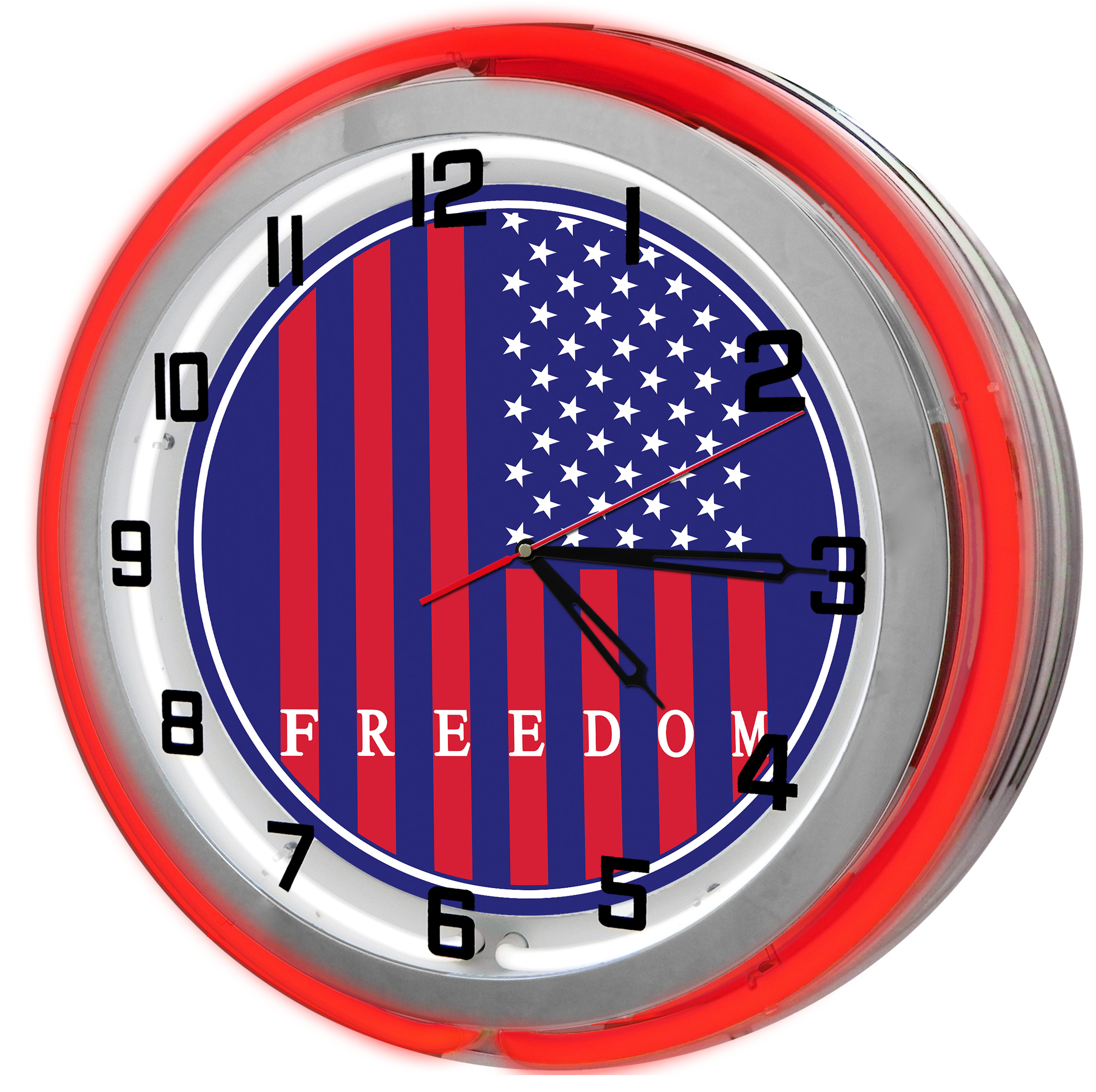 Redeye Laserworks Large 18.75" Red Neon American Flag Patriotic Wall ...