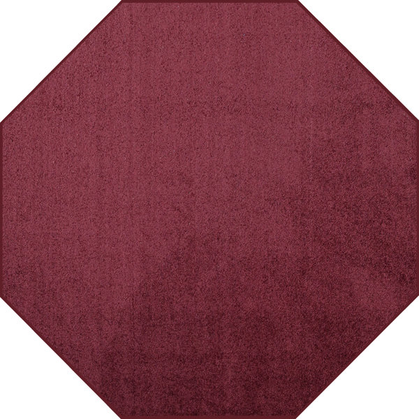 Ebern Designs Octagon Cranberry Area Rug | Wayfair