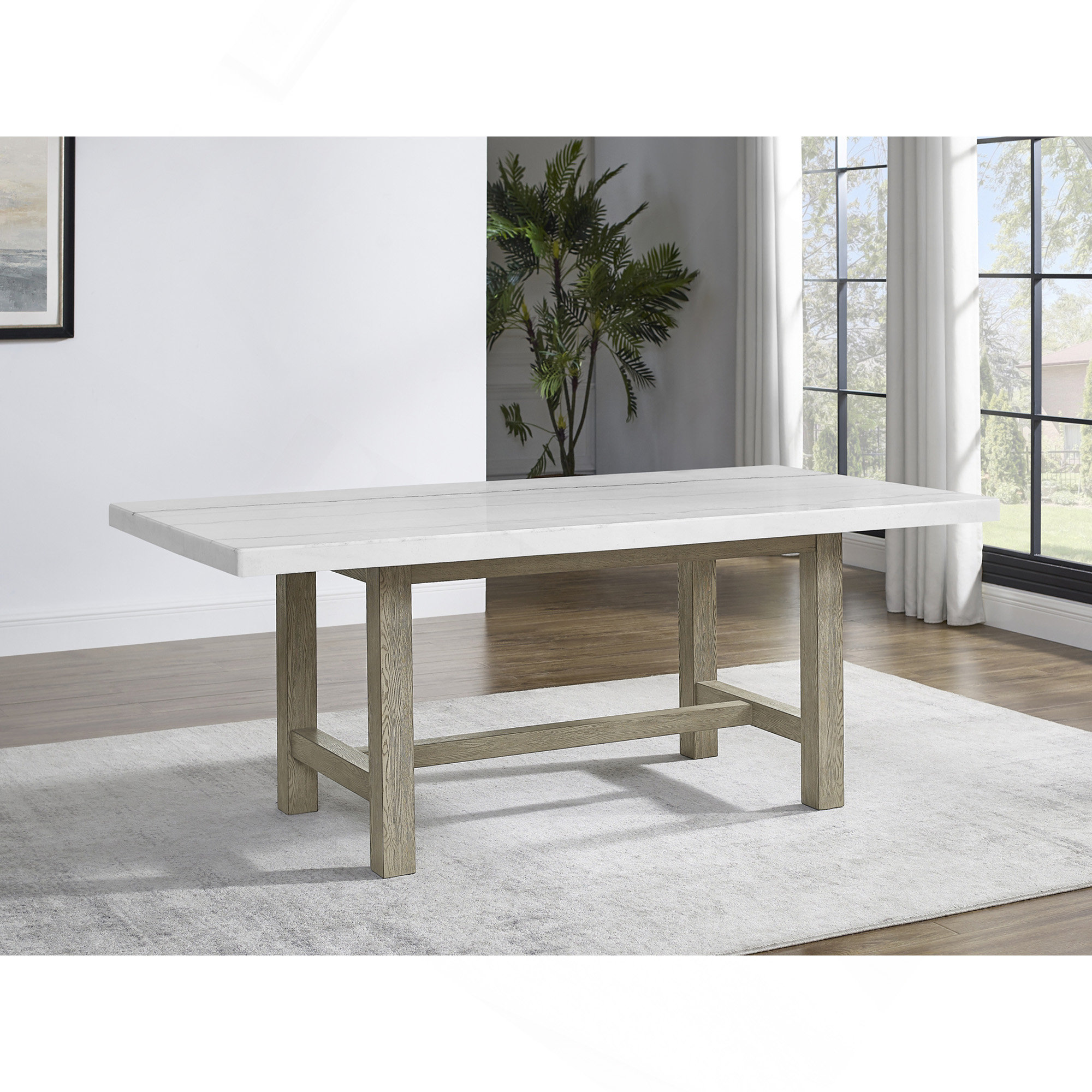 Brayden Studio Carena - Rectangular Table - White - Wayfair Canada