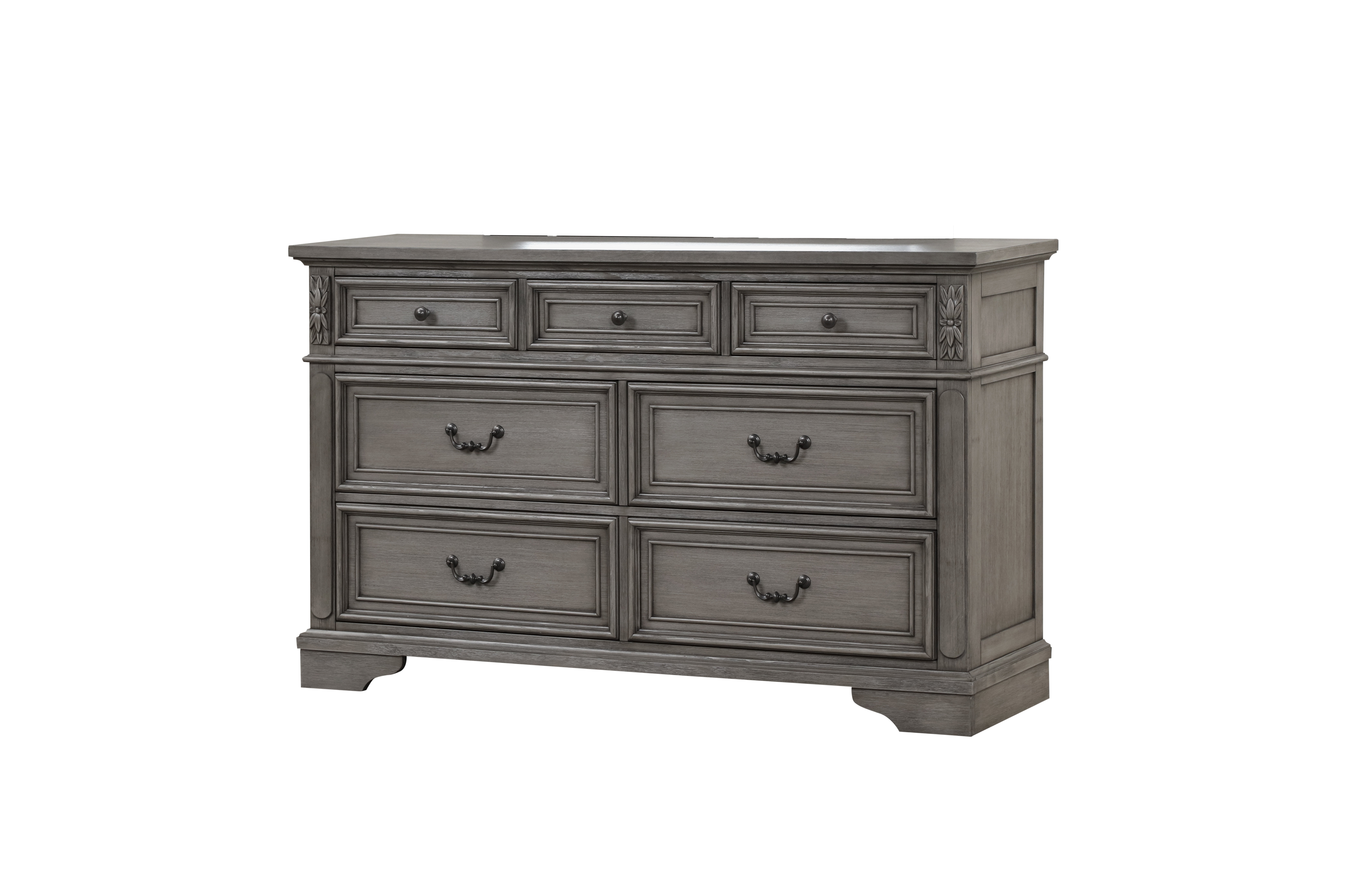 August Grove® Azoriah 7 - Drawer Dresser in Gray | Wayfair