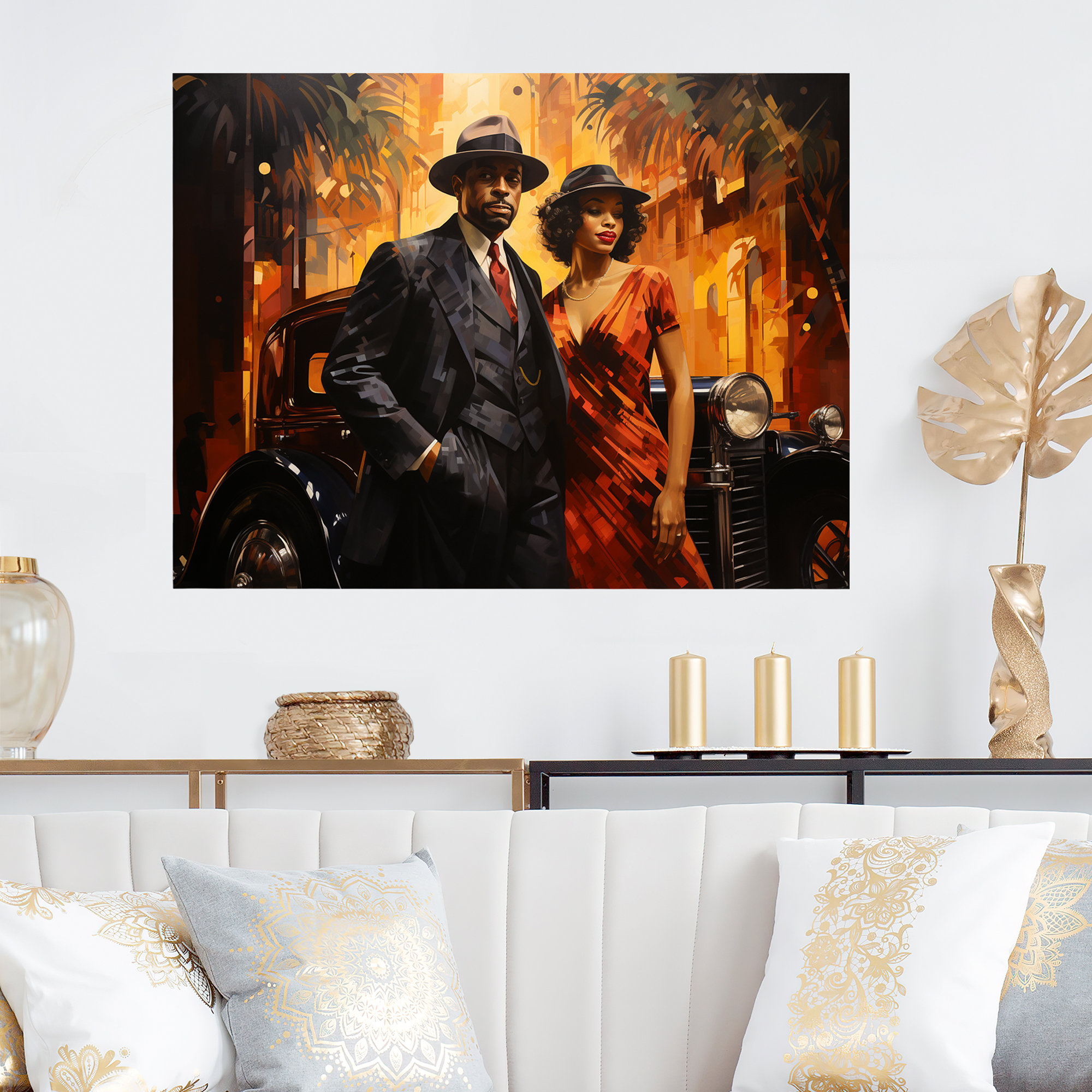 Lark Manor™ Black And Red Harlem Renaissance Jazz Couple II - Harlem ...