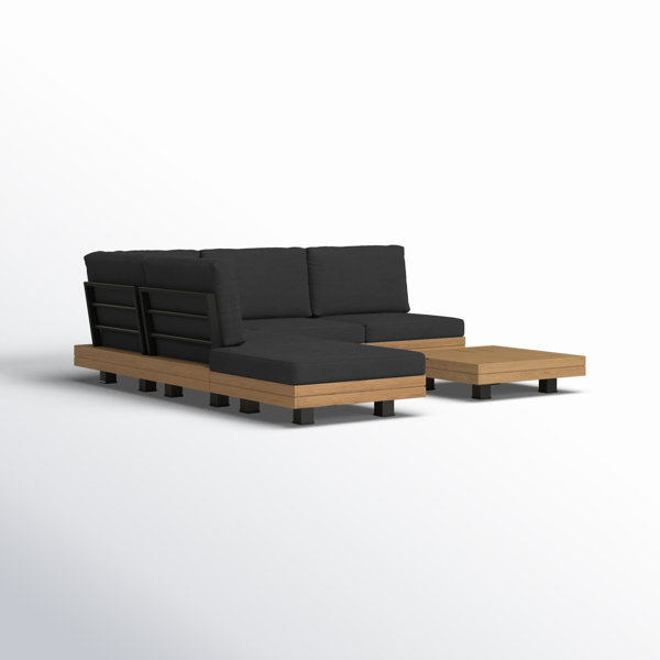 AllModern Veridian 2 Piece Sectional Seating Group with Cushions | Wayfair