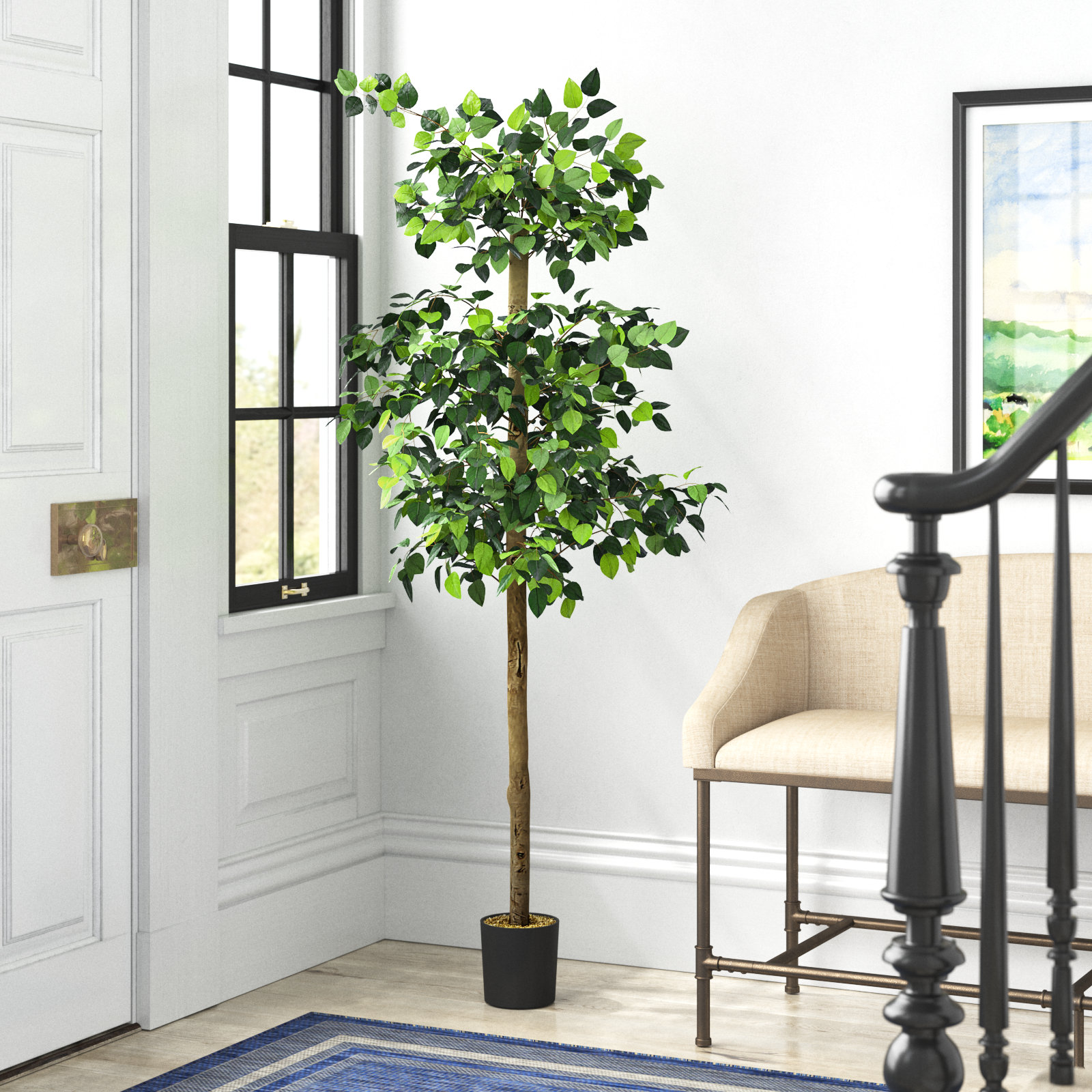 Laurel Foundry Modern Farmhouse® 72" Artificial Ficus Tree in Pot ...