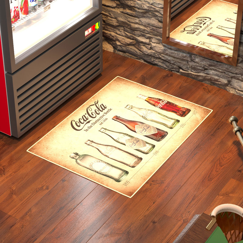 Ottomanson Coke Man Cave Décor Bedroom Coca-Cola Bottle Evolution Non ...