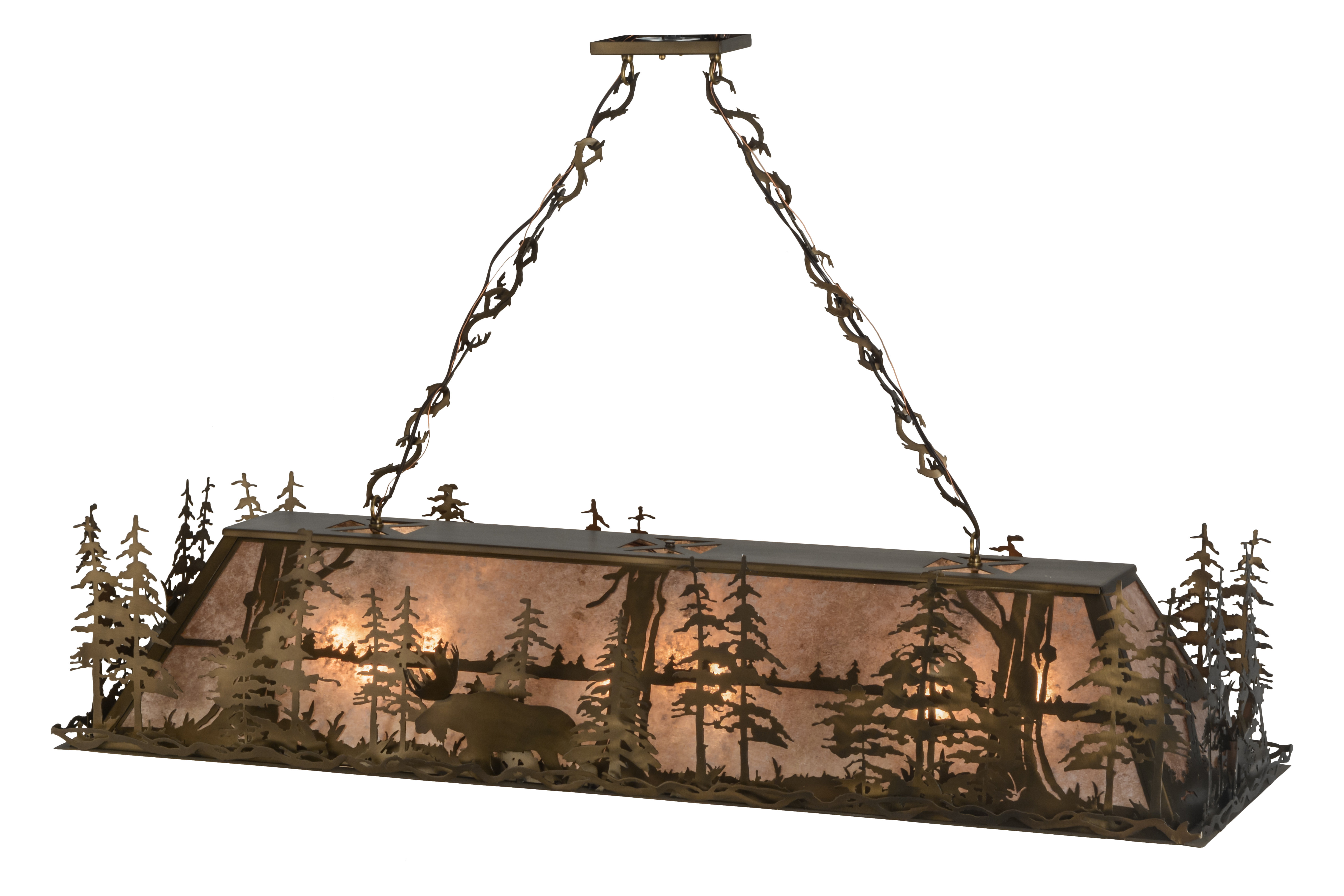 Millwood Pines Berryville 12-Light Pool Table Lights Geometric Pendant ...