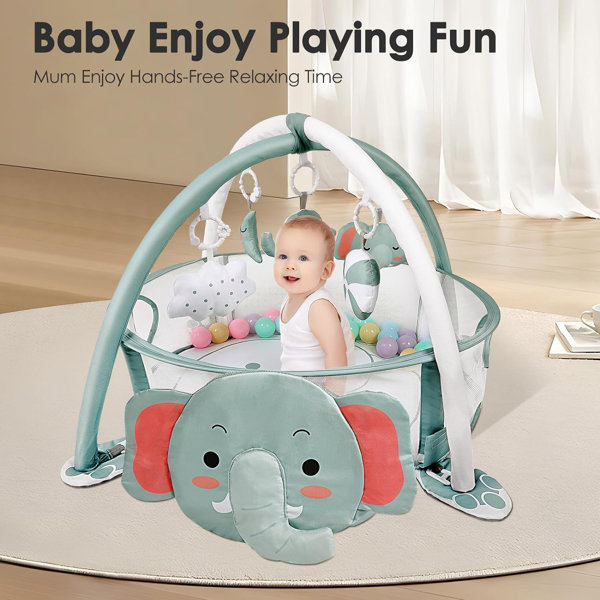 dearlomum 27.6 L Elephant Baby Play Mat Baby Gym,Ball Pit Including 30 ...