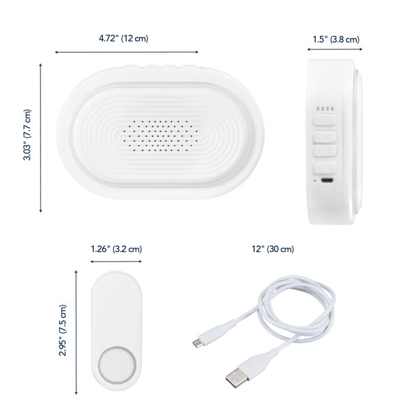 Symple Stuff Heath Zenith White Plastic Wireless Battery-Operated USB ...
