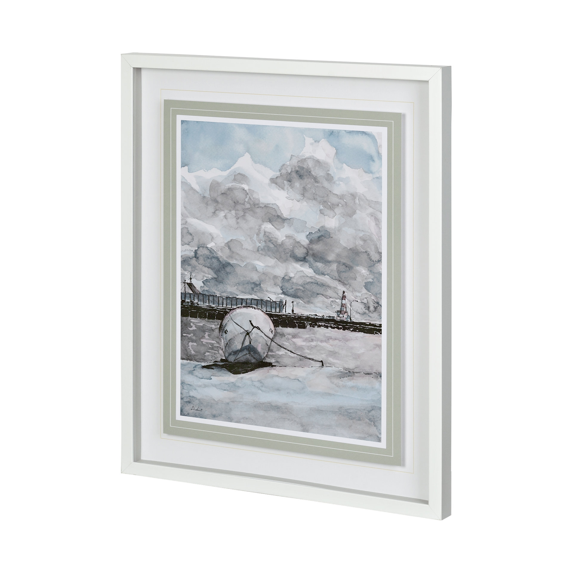Longshore Tides Minato I by Amber Zhou a Framed Art Print Matted under ...