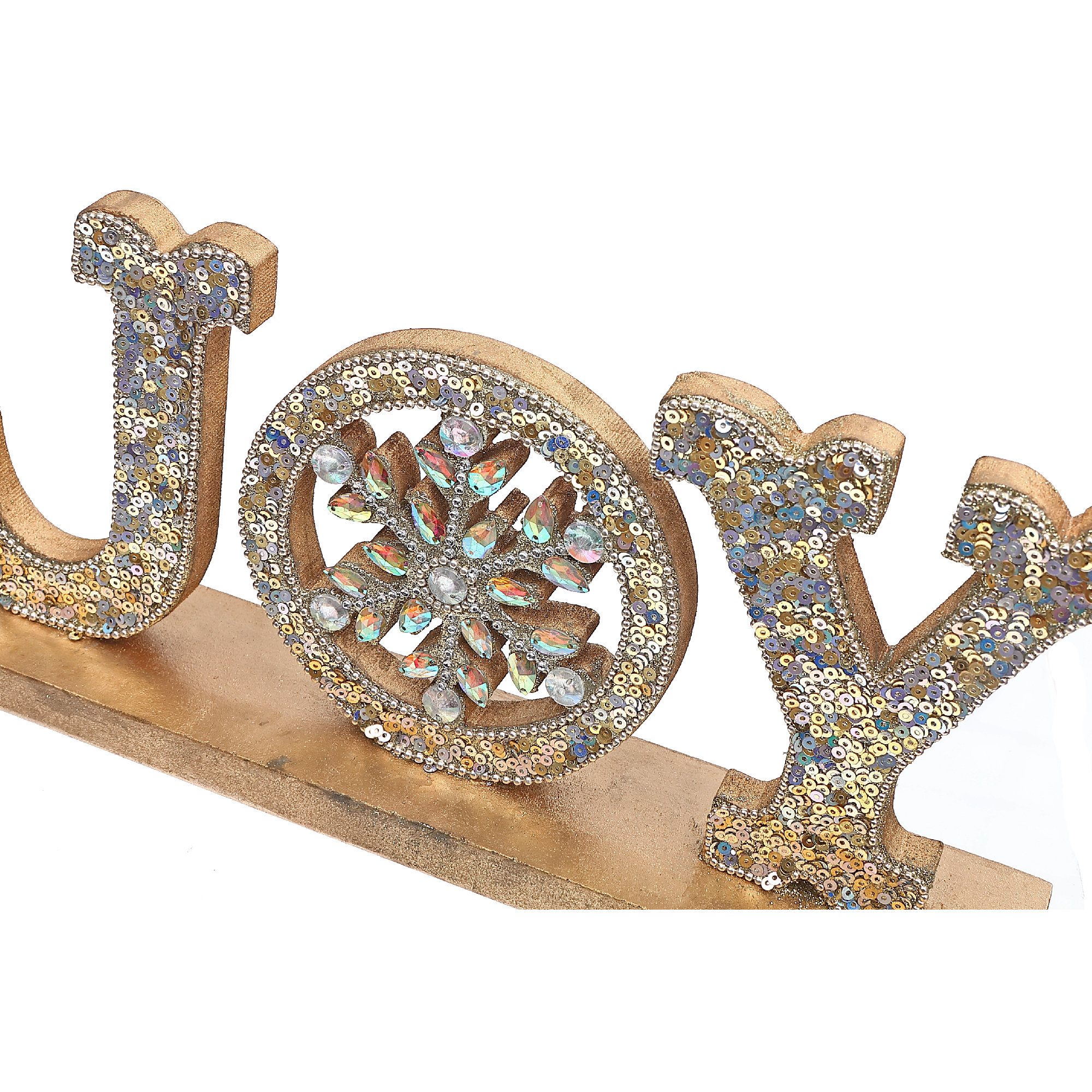 The Holiday Aisle® Beaded Glitter Word Stand (Joy) - Wayfair Canada