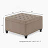 Red Barrel Studio® Large Square Storage Ottoman With Wooden Legs ...