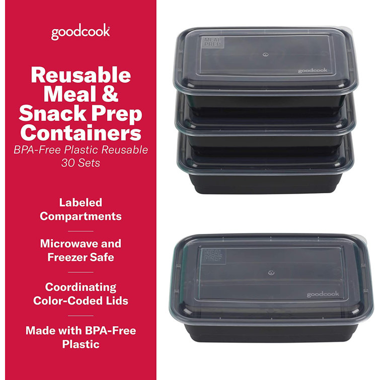 Prep & Savour GoodCook Meal Prep BPA Free Assorted 60pc Container Set ...