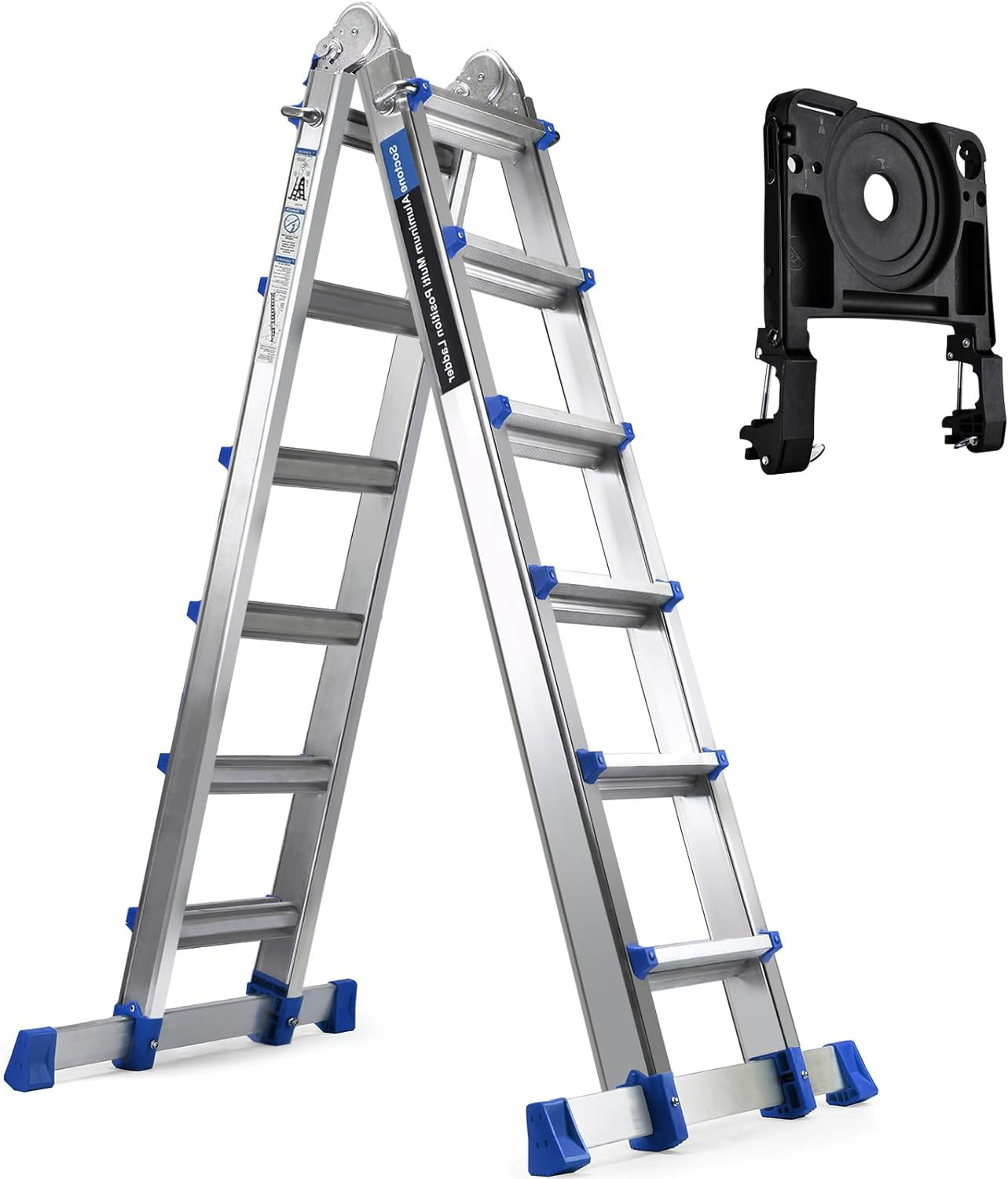 WFX Utility™ Ladder A Frame 6 Step Extension Ladder 22 FT Multi ...