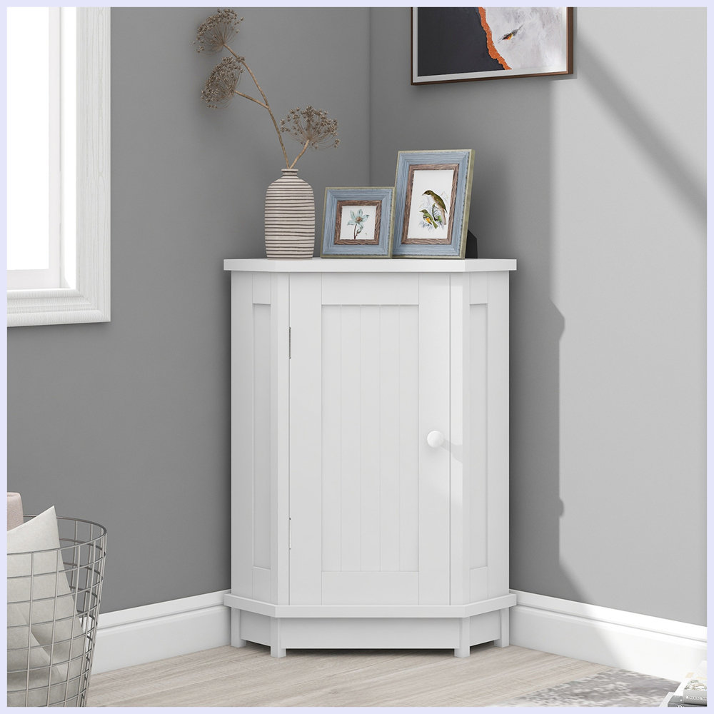 Rebrilliant Modern Bathroom Cabinet Triangle Corner Storage Cabinet ...