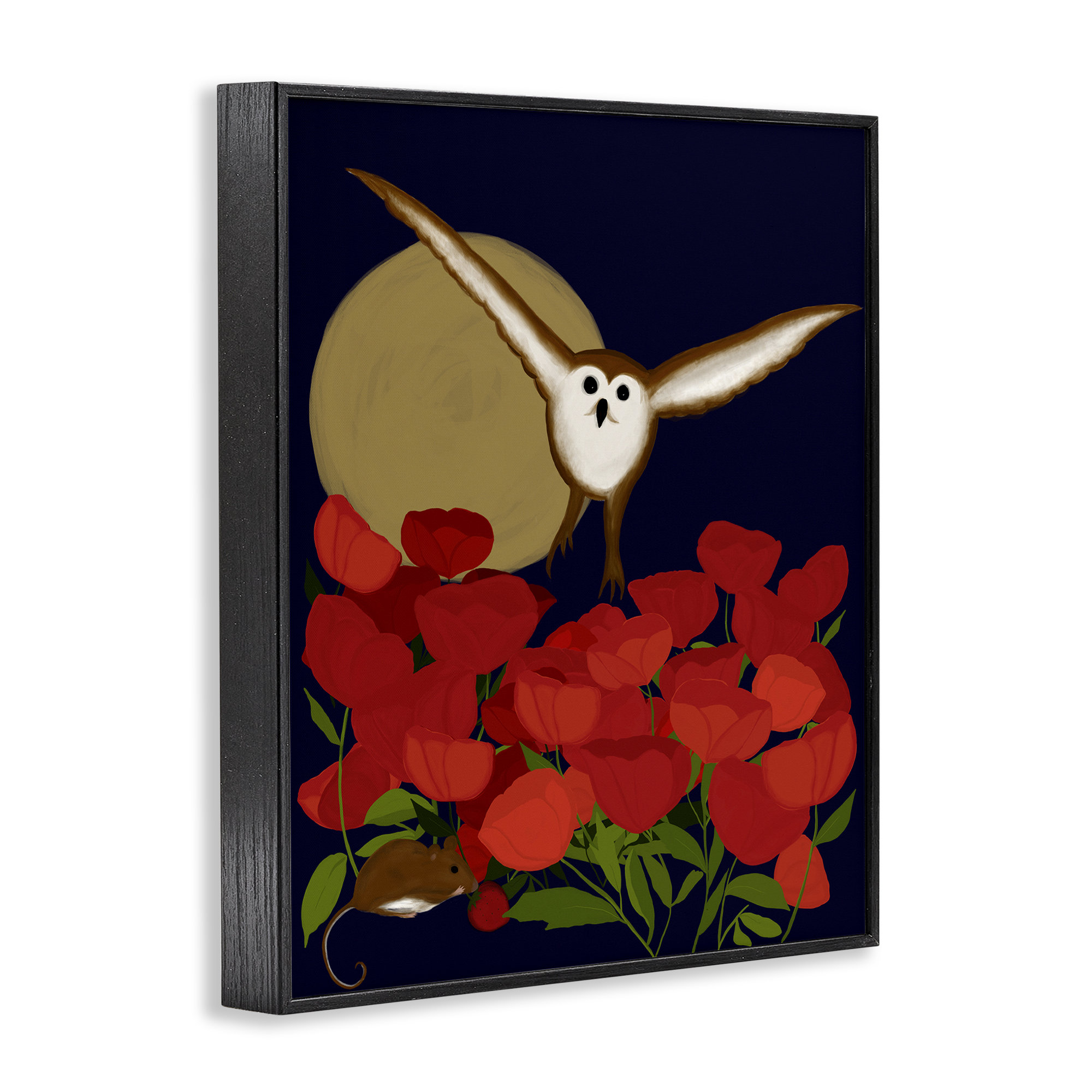 Dakota Fields Owl over Poppy Field Giclee Art by Michelle Ingari ...