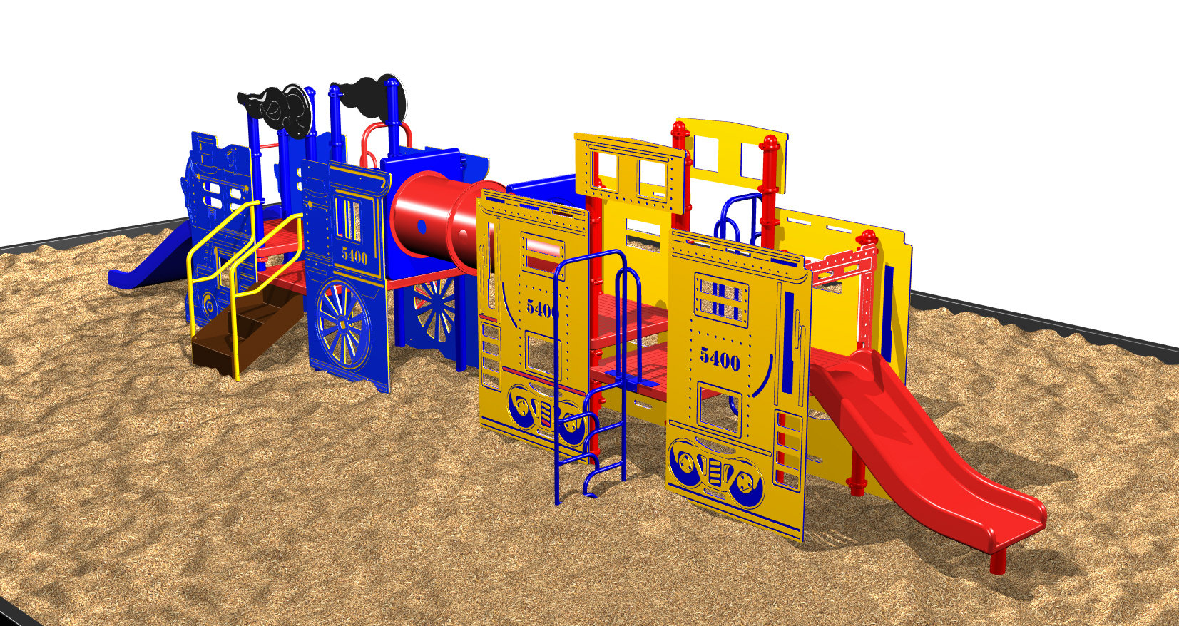 Kidstuff Playsystems, Inc. Kidvision Train Engine and Caboose | Wayfair