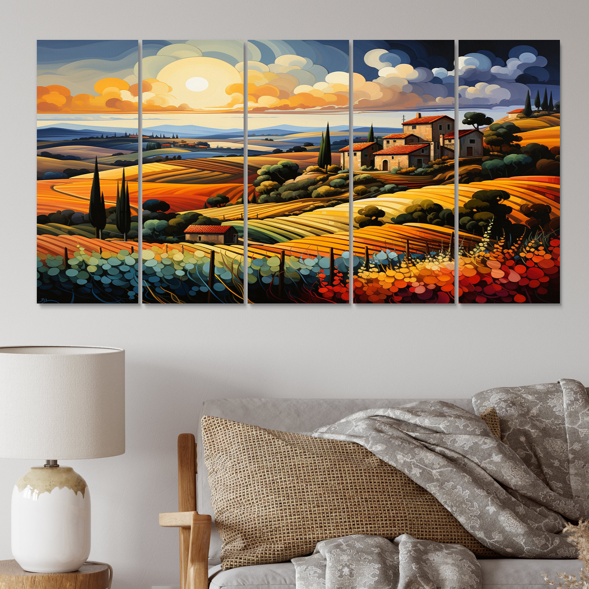 Latitude Run® Italy Tuscan Vineyards V - Italy Wall Art Living Room - 5 ...