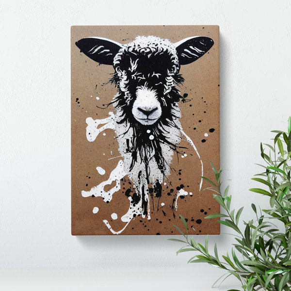 Brambly Cottage Sheep Graffiti No.2 - Wrapped Canvas Print | Wayfair.co.uk