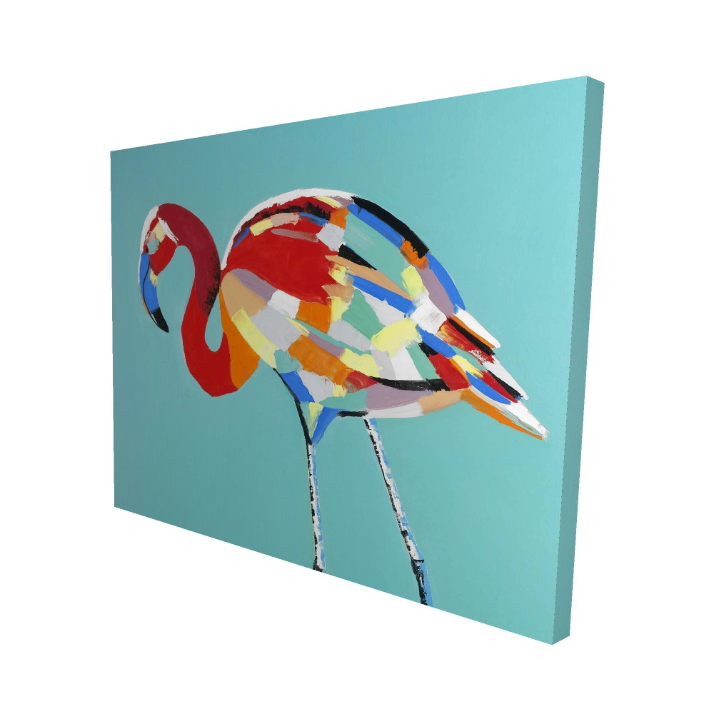 Lark Manor™ Abstract Flamingo - Turquoise Canvas Art for Home Decor ...