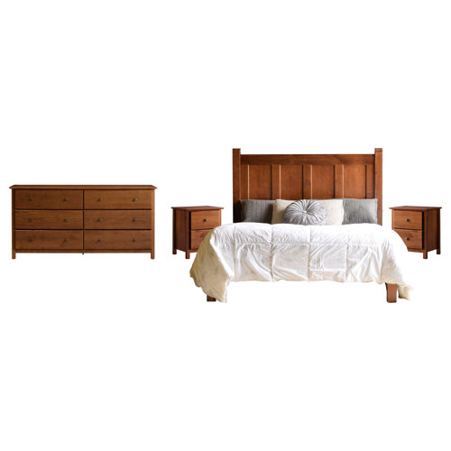 Grain Wood Furniture Solid Wood 4 Piece Bedroom Set & Reviews | Wayfair