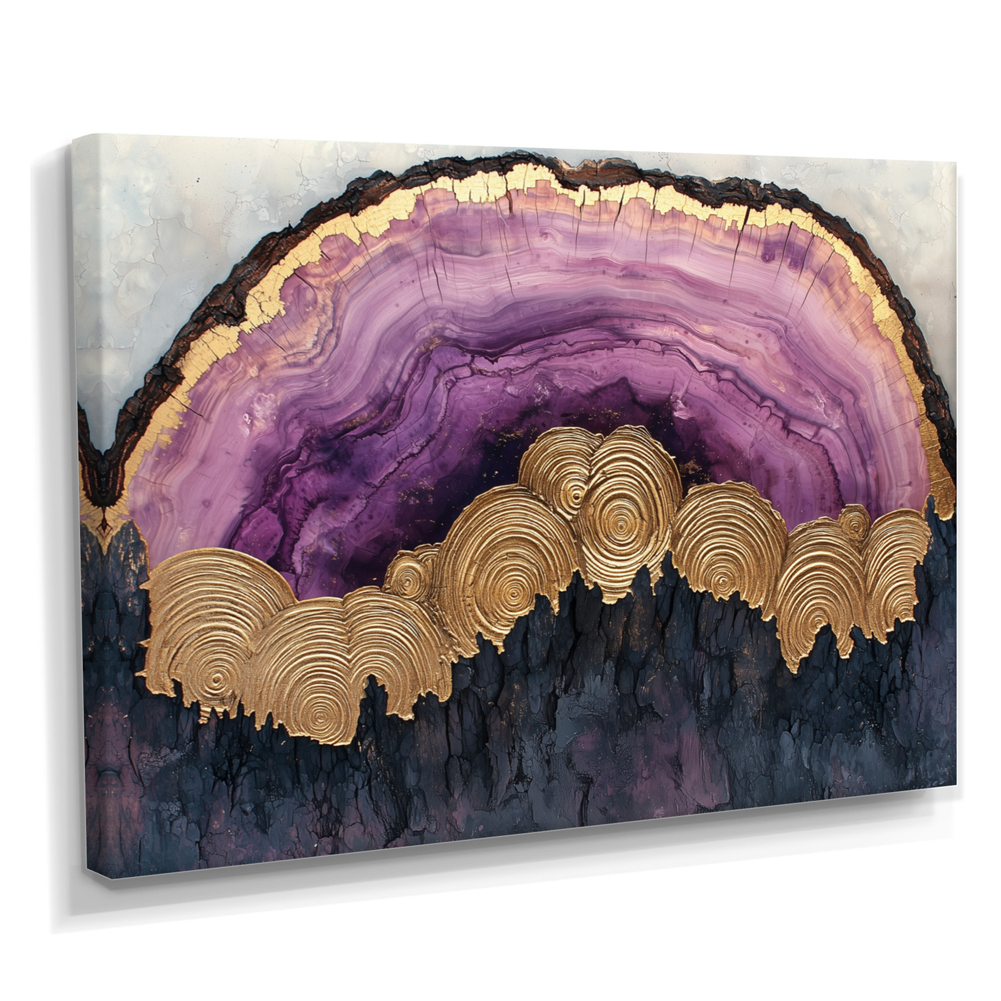 Mercer41 Forest River Of Amethyst Crystal III - Forest Large Wall Art ...