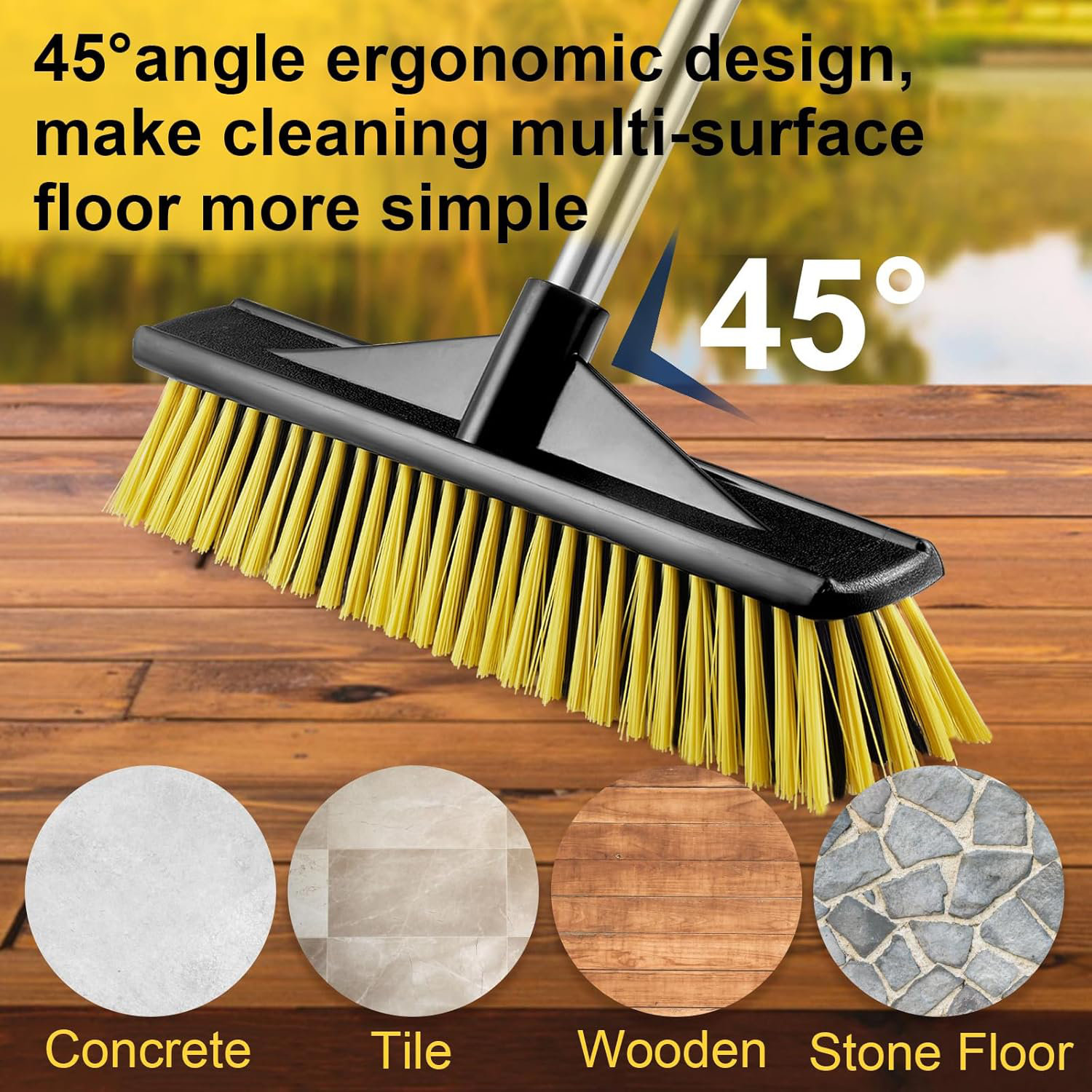 Zeki Shoggy Push Broom For Outdoor Heavy Duty, Push Brooms With 59 ...