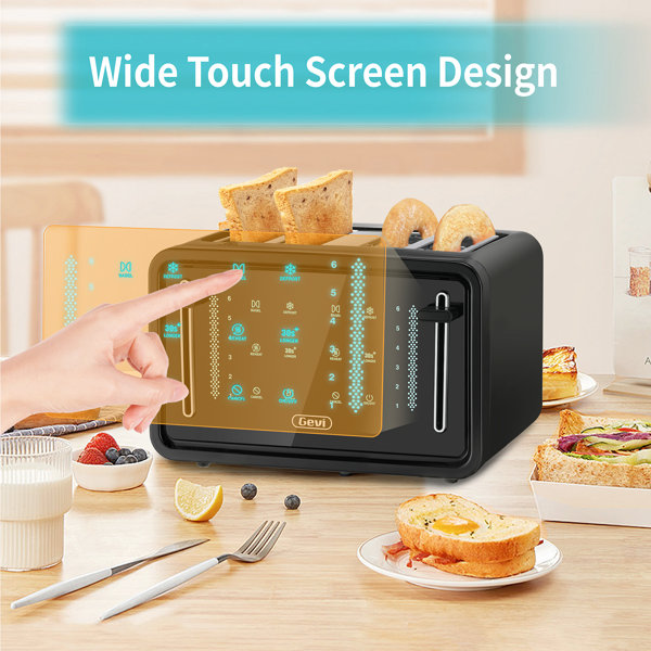 Gevi Household Gevi 4 Slice Toaster With LED Touchscreen – Dual Control ...