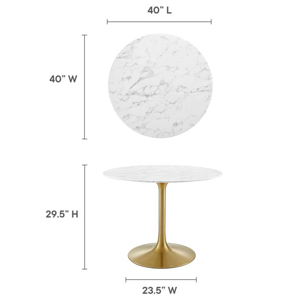 Modway Lippa 40" Round Dining Table by Modway | Wayfair