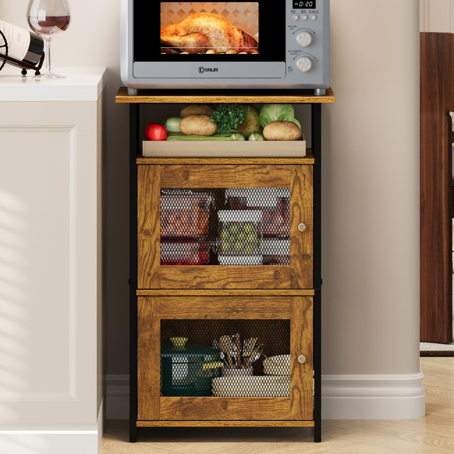 Latitude Run® Coffee Station Cabinet, Coffee Table with Storage ...