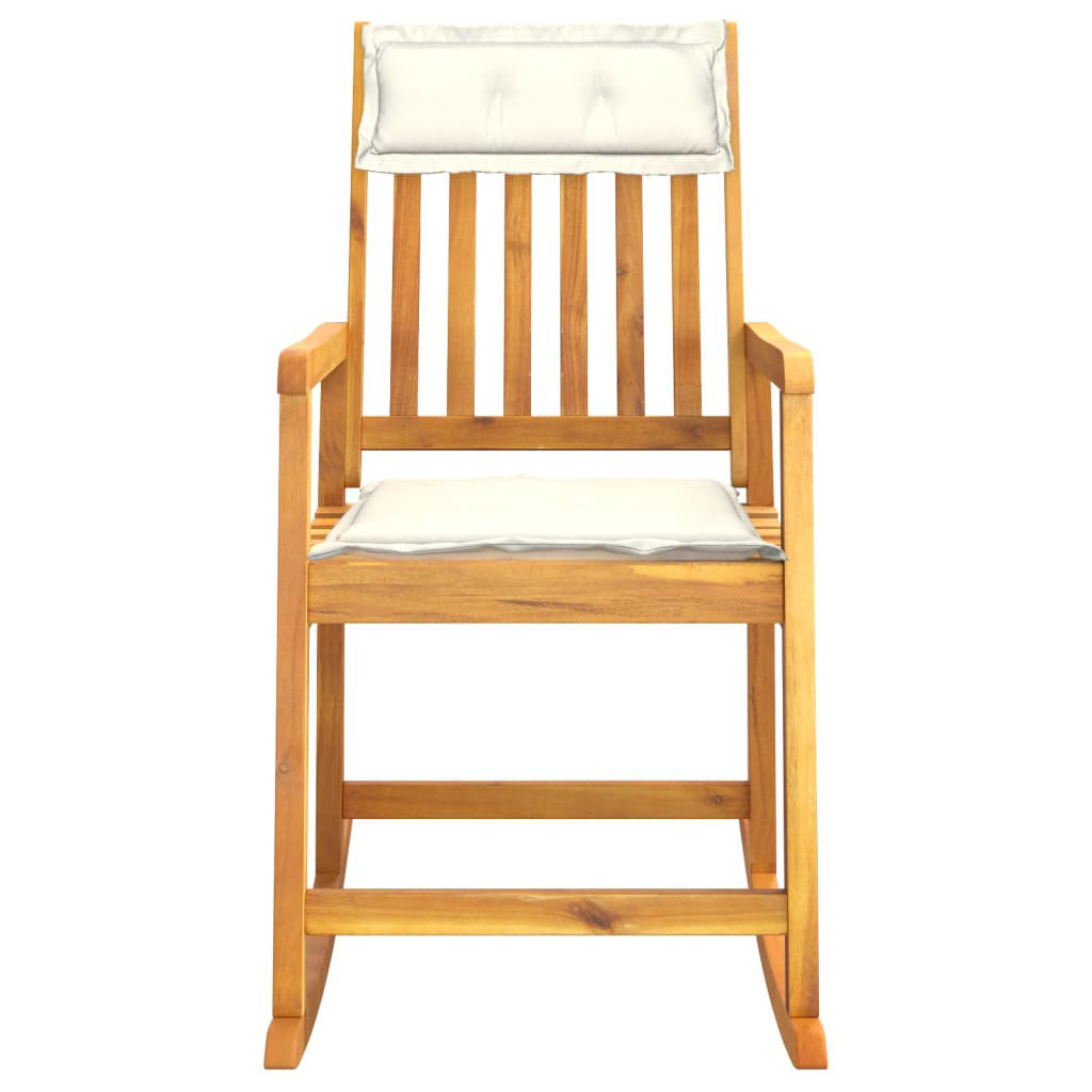 Red Barrel Studio® Rocking Chair with Cushions Solid Wood Acacia | Wayfair