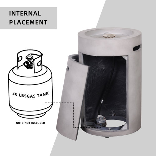 Ivy Bronx Gannes 25 H Outdoor Gas Fire Column | Wayfair