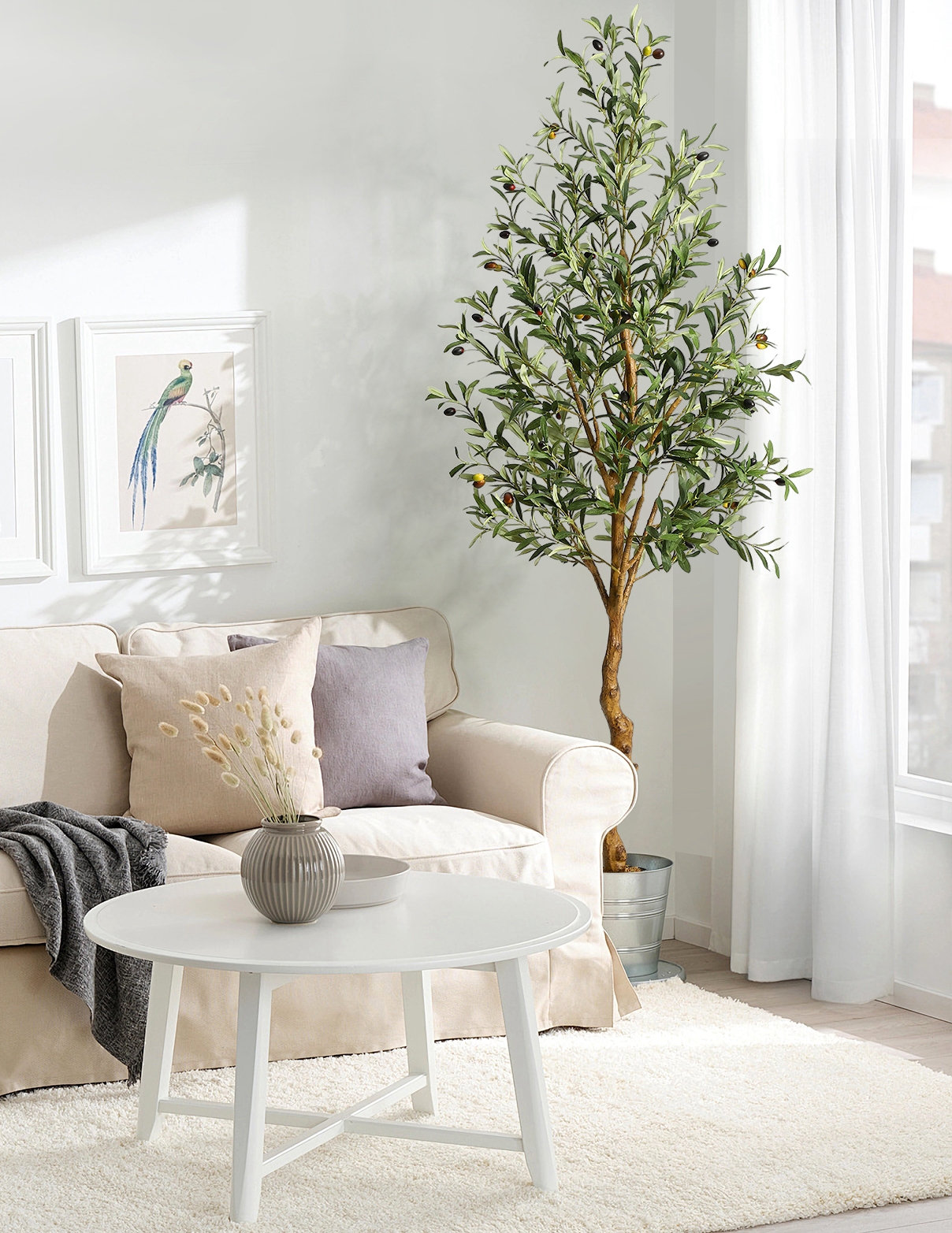 Primrue Artificial Olive Tree Tall Faux Silk Olive Trees - Wayfair Canada