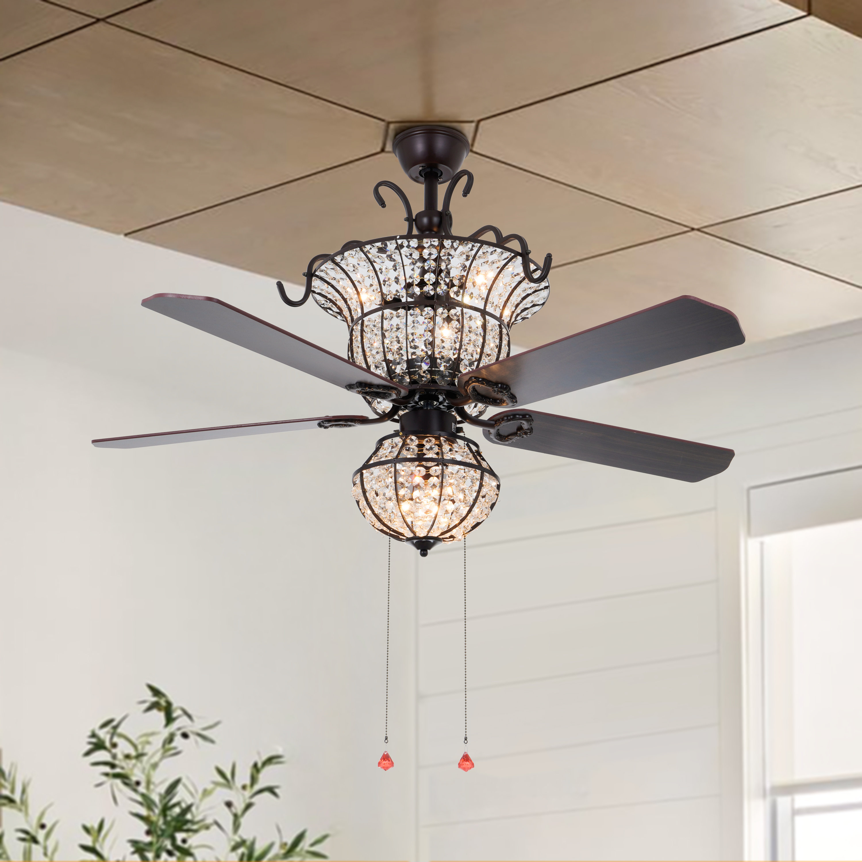 Rosdorf Park 52" Traditional Crystal Ceiling Fan & Reviews - Wayfair Canada