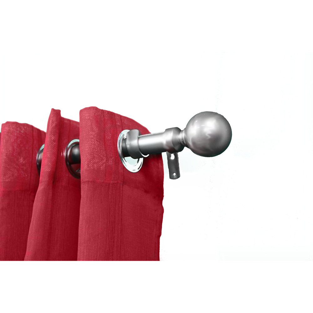 Evideco Ball Extendable Single Curtain Rod | Wayfair