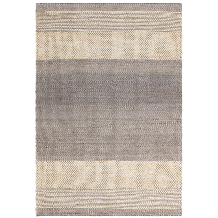 August Grove Desaree Hand Woven Flatweave Grey/Beige Area Rug | Wayfair ...