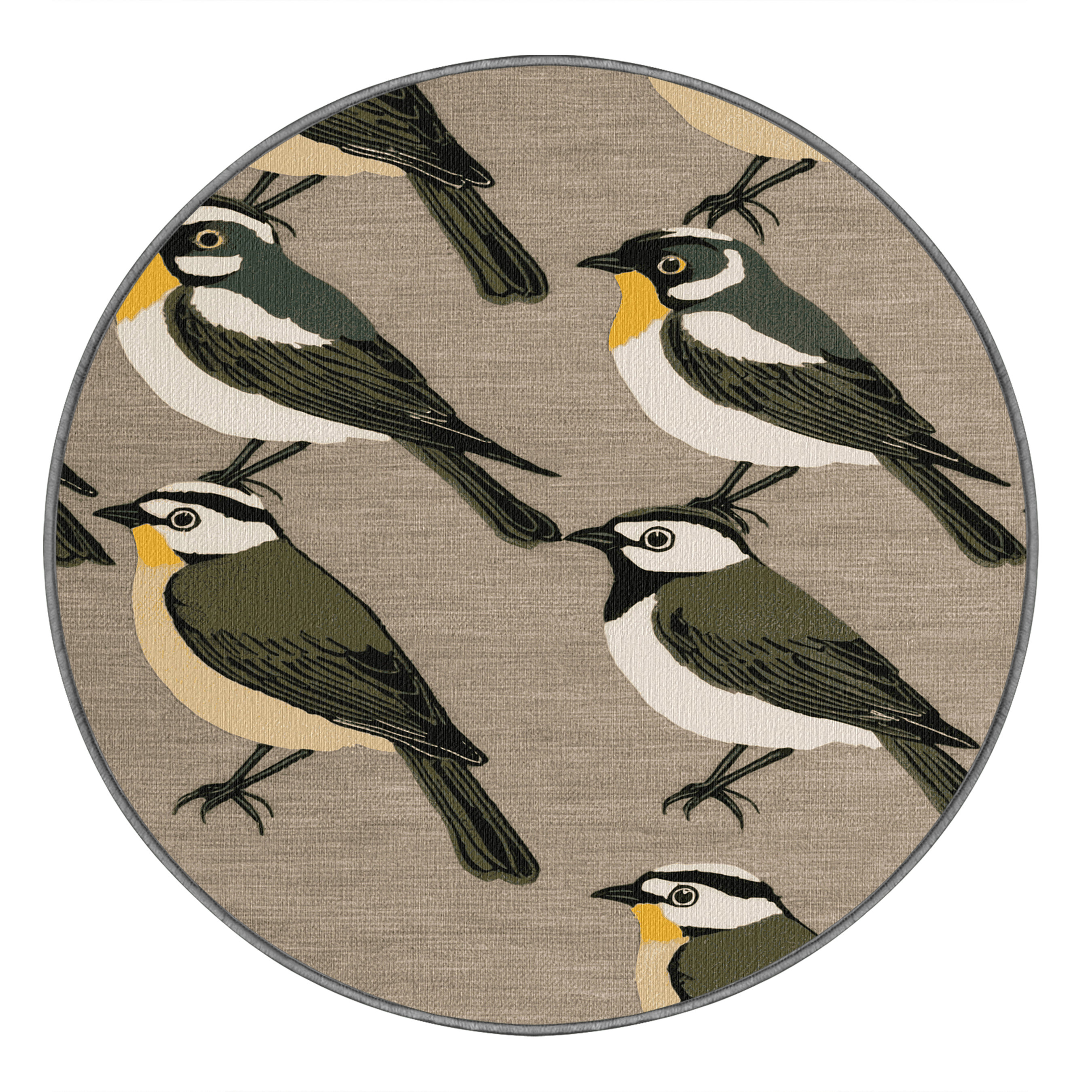 Hokku Designs Washable Cape White eye Birds Area Rug | Wayfair