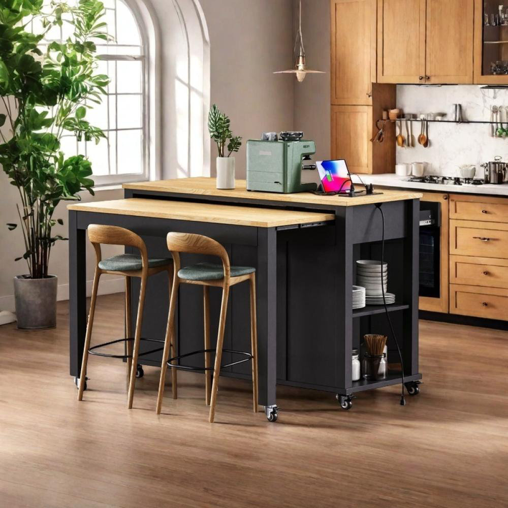 Lark Manor™ Kitchen Island with Extendable Dining Table | Wayfair
