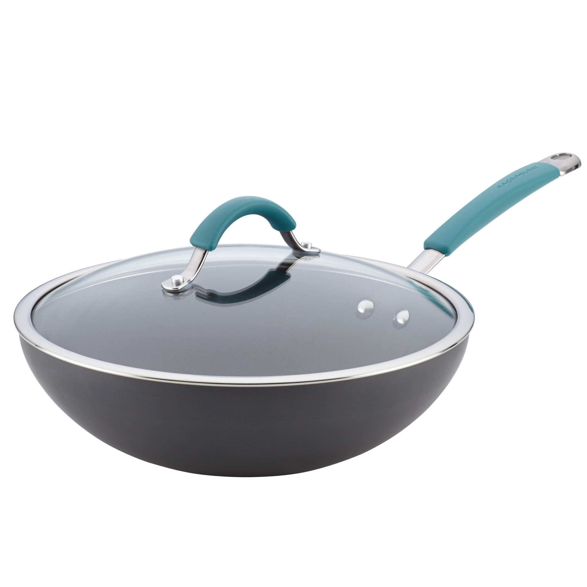 Rachael Ray Cucina Hard Anodized Nonstick Stir Fry Pan with Lid, 11 ...