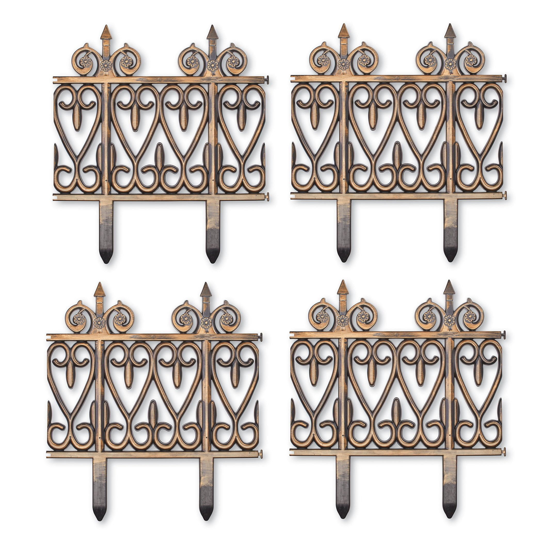 Winston Brands Classic Bronze Garden Border Stakes - Set of 4 | Wayfair