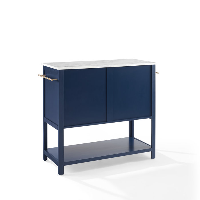 Lark Manor Alexander-Jay Marble Kitchen Island & Reviews | Wayfair