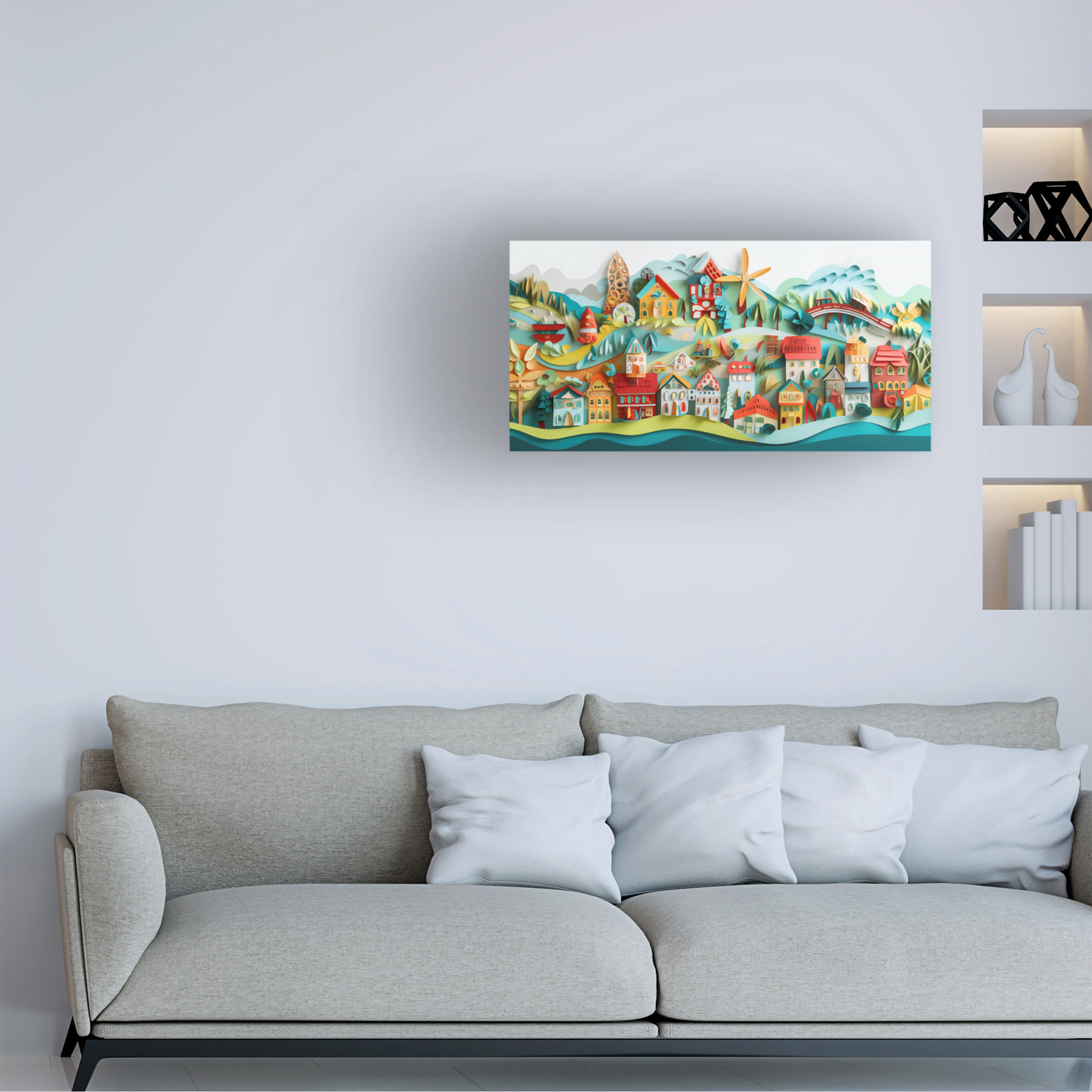 Winston Porter Paper Art Coastal Scene 22 On Canvas by Ray Heere Print ...