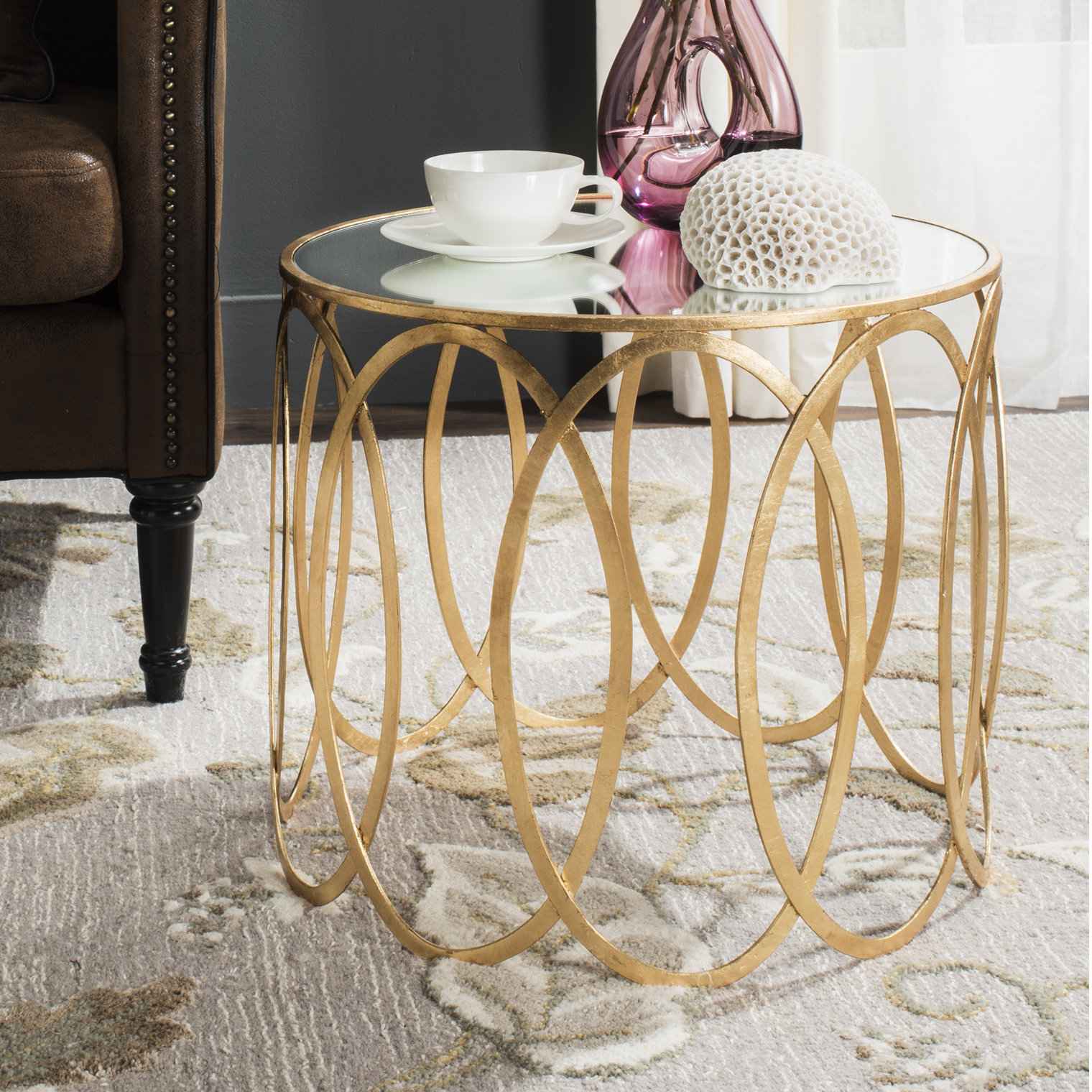 Mercer41 Oxendine Glass Top Drum End Table & Reviews - Wayfair Canada