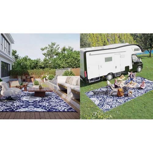 The Twillery Co.® Jayde RV Mat, Outdoor Patio Rug / Large Camping ...