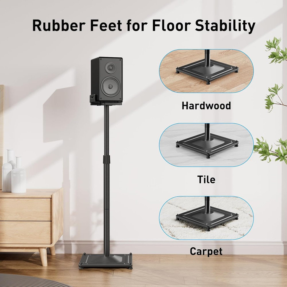 Symple Stuff Universal Speaker Stands Height Adjustable Extend 30.7” To ...