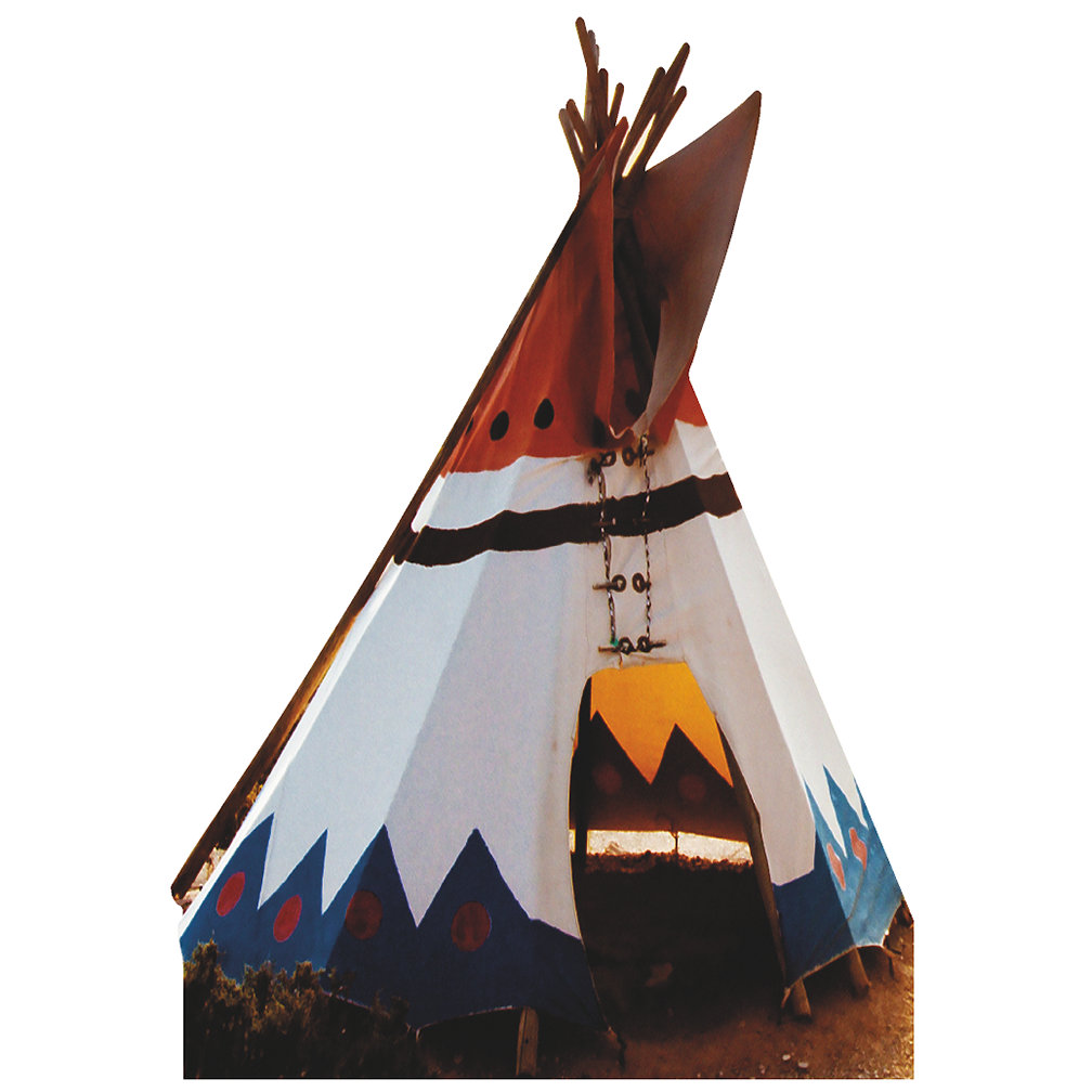 Wet Paint Printing Native American Teepee Hut Cardboard Standup | Wayfair