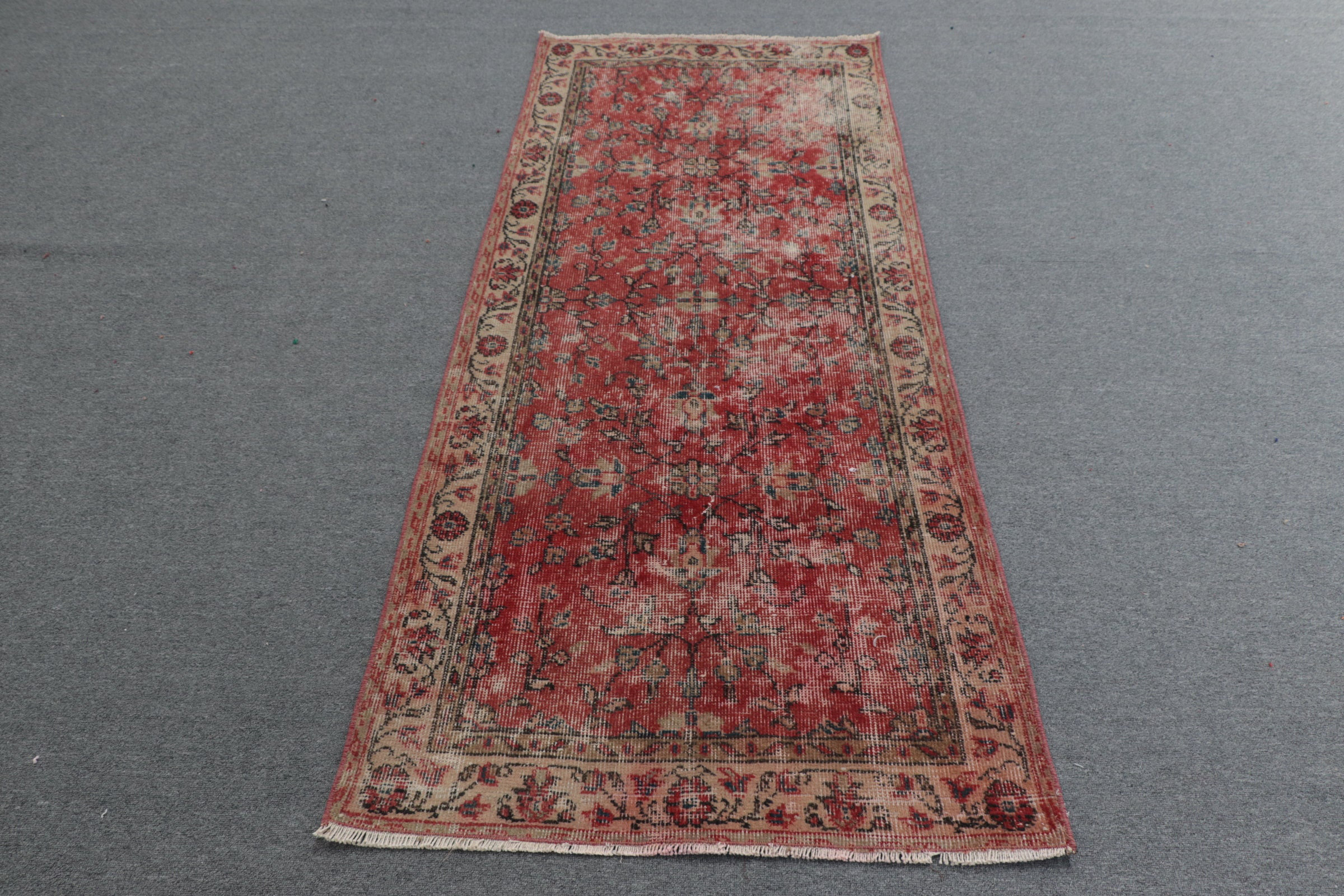 World Menagerie Stunning Red Vintage Turkish Oushak Rug Perfect for ...