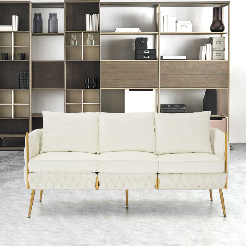 Mercer41 Simervir 70'' Velvet Round Arm Sofa | Wayfair