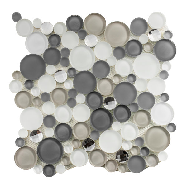 Andova Fizzle Marble and Glass Bubble Mosaic Kitchen Backsplash ...