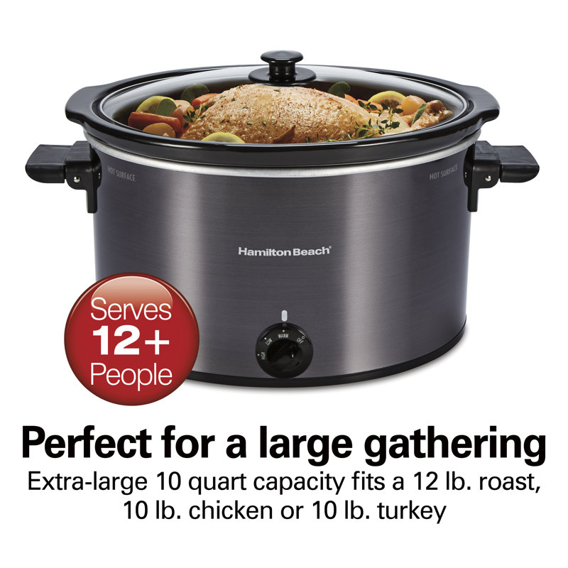 Hamilton Beach® Extra Large 10 Quart Slow Cooker with Full-Grip Folding ...