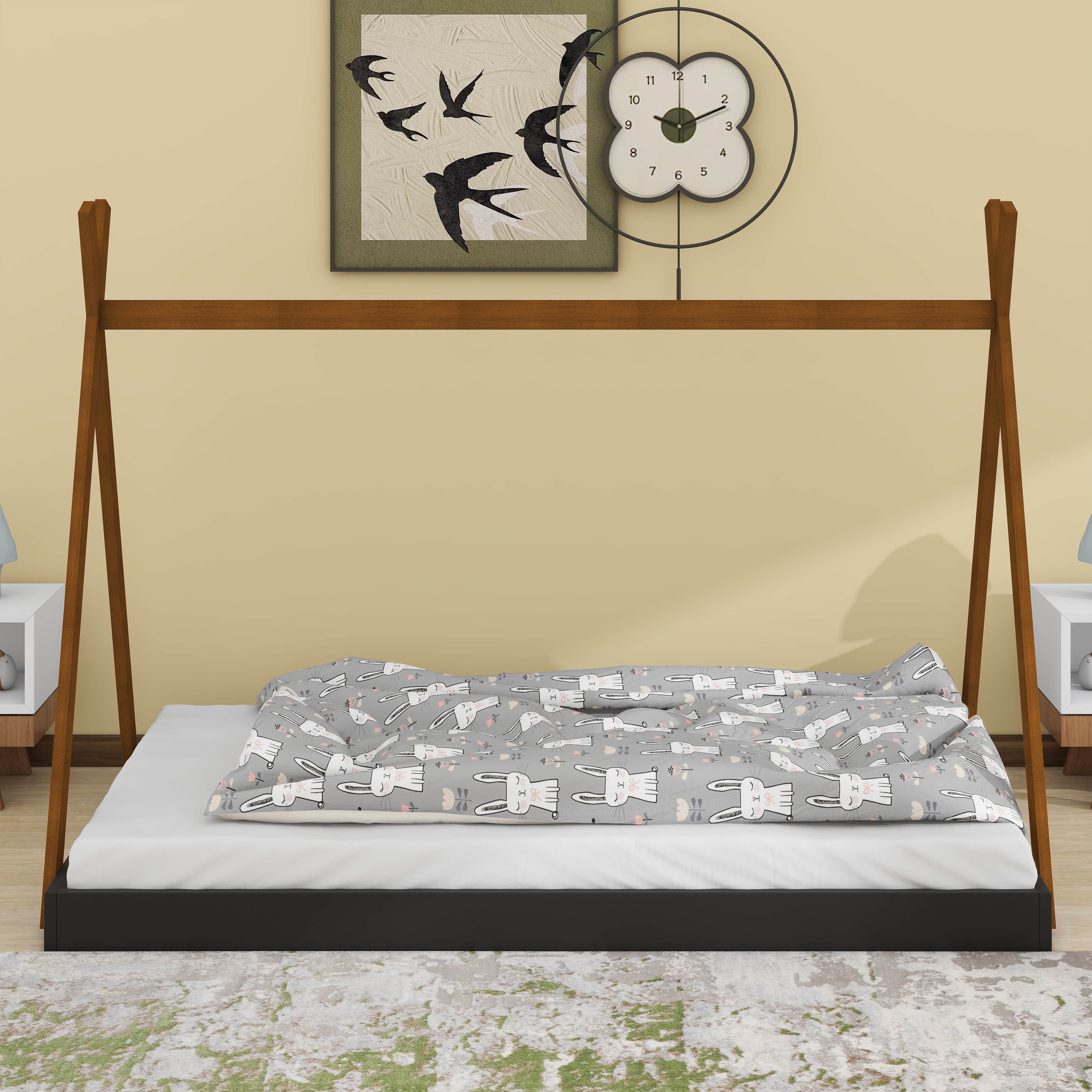 Redwood Rover Twin Tent Floor Bed With Triangle Structure | Wayfair