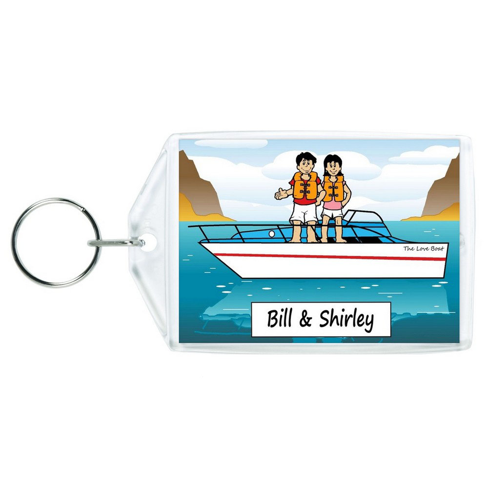 Printed Perfection Personalized Boating Couple Acrylic Key Chain | Wayfair